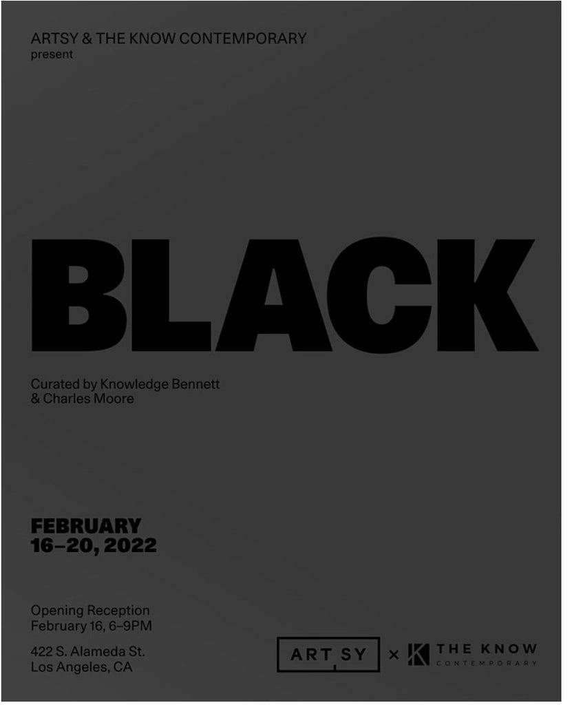 Artsy x The KNOW Contemporary present: "BLACK" during Freize Week LA ...