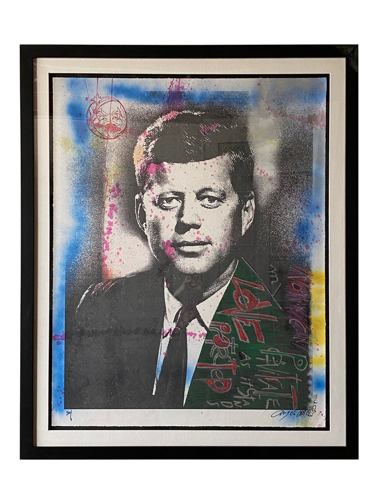 JFK Original Serigraph by Angelo Moore – Moby Arts LA